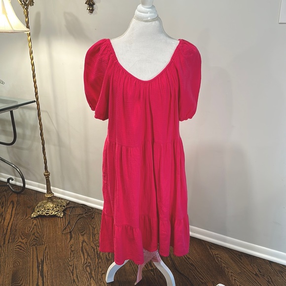 Target | Dresses | Target Puff Sleeve Pink Dress | Poshmark
